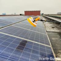 China Electric Rotating Brush Solar Panel Cleaning Equipment 24V 180W Telescopic Rod 3.5m for sale