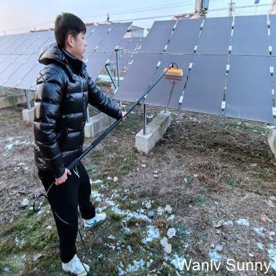 China Solar Panel Cleaning Brush with Aluminum Alloy Rod 80cm Brush Head 3.5-7.5m Telescopic Pole for sale