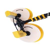 China Electric Solar Panel Cleaning Brush 5.5m Adjustable Handle Dual Disc Heads 180W 24V for sale