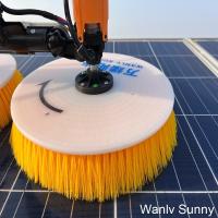 China 10cm Soft Bristle Car Wash Brush 8m Hydroelectric Tube Telescopic Pole Solar Panel Cleaning Tool for sale
