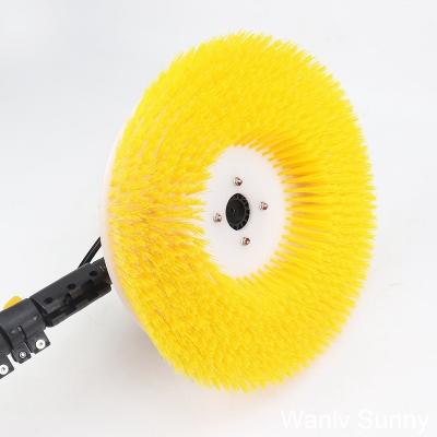 China Single Head Rotary Brush Solar Panel Cleaning Brush with 3m Extension Rod for High Altitude for sale