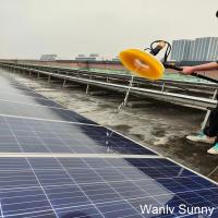 China Solar Panel Cleaner Rotary Brush 10 cm Nylon Yarns 3.5 m Aluminum Alloy Water Fed Handle for sale