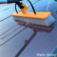 China Solar Panel Care Brush with Water Spray Nozzle Aluminum Alloy Handle 3.6m for sale