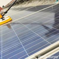 China Solar Panel Cleaning System Kit Semi-Automatic Double-Disc 40cm Brush 180W Motor for sale