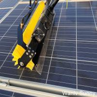 China Aluminum Alloy Carbon Fiber Solar Panel Cleaning Brush Water Fed Rolling 110V for sale