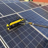 China Aluminum Alloy Carbon Fiber Solar Panel Cleaning Brush Water Fed Rolling 110V for sale