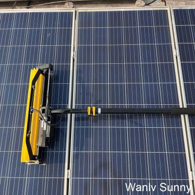 China Solar Panel Brush Cleaner 24ft Carbon Fiber Telescopic Pole Water Fed Cleaning Tool for sale