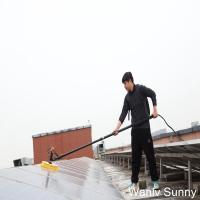 China Lithium Battery-Powered Water Spray Solar Panel Cleaning Brush with Adjustable Head for sale
