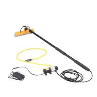 China Solar Panel Cleaning Brush 9m Aluminum Handle Water Fed Photovoltaic Washer for sale