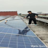 China WLS-22-10PT Solar Panel Cleaning System 10M Telescopic Carbon Fiber Pole Manual Spray Brush for sale