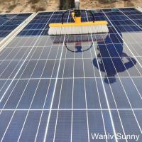 China Solar Cleaning Brush 10m Scalable Handle 55cm Flat Head Carbon Fiber for sale