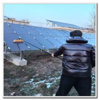 China Solar Panel Manual Washing Brush 5.5m Aluminum Alloy Telescopic Pole 80cm Brush Head for sale