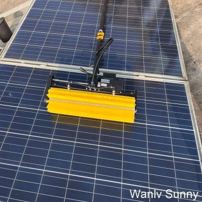 China Solar Panel Cleaning Brush Curved Gooseneck Brushless Motor 1200mm Length for sale