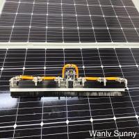 China Aluminum Alloy Solar Panel Cleaner with High Pressure Water Spray Nozzle Brush 3m Pole for sale