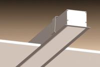 China 5200lm 4ft Ceiling Recessed Linear Light 1200mm Suspended Linear Led Lighting for sale