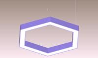 China SMD5630 Hexagon Led Pendant Light HR600X75mm Hex Pendant Light for sale