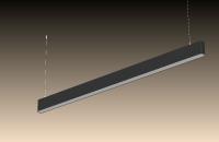 China Aluminium Black Linear Pendant Light 5800lm IP20 Linear Pendant Lighting for sale