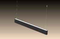 China Aluminium Black Linear Pendant Light 5800lm IP20 Linear Pendant Lighting for sale