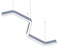 China Customized LED Curved Light 60W 3000lm-10000lm Curved Led Ceiling Light for sale