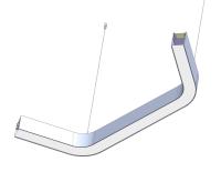 China Customized LED Curved Light 60W 3000lm-10000lm Curved Led Ceiling Light for sale