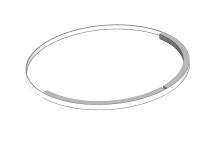 China Outside Led Suspended Ring Pendant CR120X90mm Linear Lighting Fixtures for sale