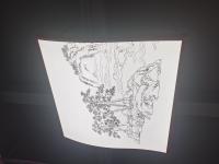 China Bigger Size Square Pendant Panel Light With Pictures Cover Films With Soft Membrane Ceiling for sale
