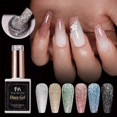 China Custom 15ml Flash Shiny Disco Gel Polish - 1000+ Colors, UV Nail Gel for Professional Manicure Art for sale