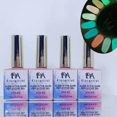 China Glow in Dark UV Nail Gel Polish with 6 Colors - Super Shiny Disco Glitter for Nail Art OEM Service for sale