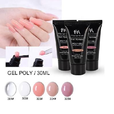 China 30ml Clear Pink Nail Extension Gel Varnish - Soak Off Acrylic Poly Gel Polish for Professional Salon & DIY Use for sale