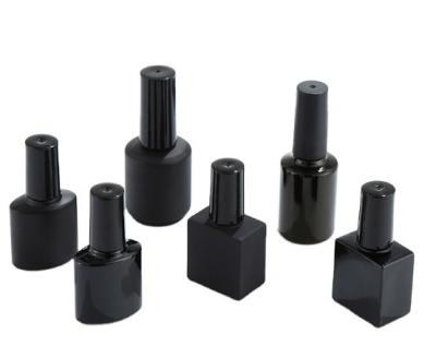 China OEM Custom 8ml 10ml 12ml 15ml Square Round Nail Gel Polish Glass Bottle with Brush Custom Logo Packaging for sale