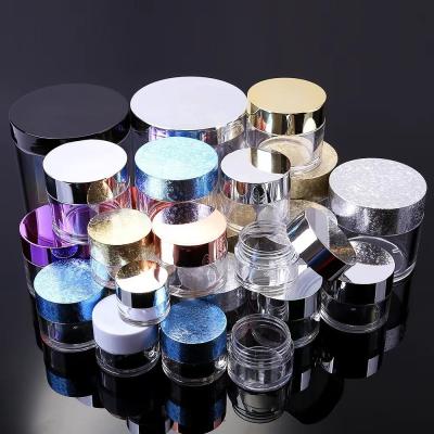China Custom 0.5oz 1oz 2oz Cosmetic Plastic Jars with Color Screw Lids for Acrylic Dipping Powder for sale