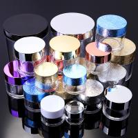 China Clear Acrylic Powder Jars 4oz and 8oz with Custom Logo Options for Nail Art and Cosmetic Packaging for sale