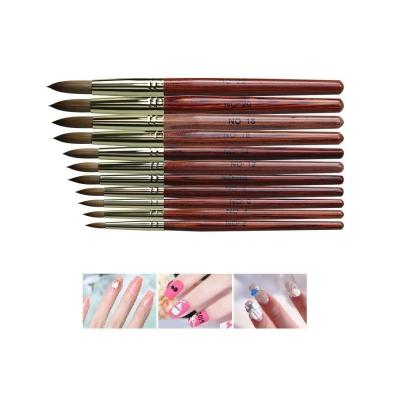 China Professional Kolinsky Acrylic Nail Brush Set - 11 Different Sizes with Custom Branding Options for Wholesale for sale