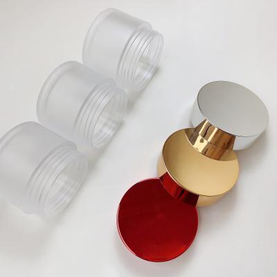 China Custom 1oz 2oz 8oz PETG Acrylic Frosted Jars with Lids for Nail Powder Containers - 500pcs Carton Packaging for sale