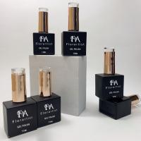 China 12ml 15ml UV Gel Polish Bottles with Brush - Square Rectangular Glass Empty Nail Polish Containers for Custom Branding for sale