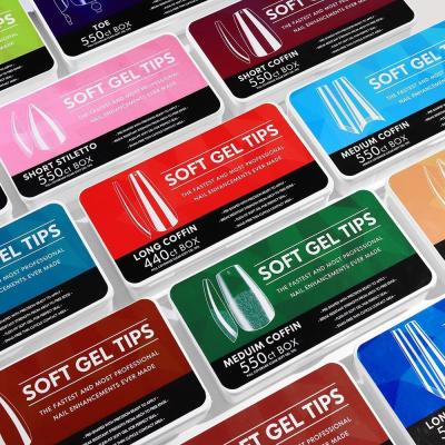 China Custom 550pcs Clear Soft Gel Full Cover Press-on Nail Tips with 1000+ Color Options for DIY Nail Art for sale