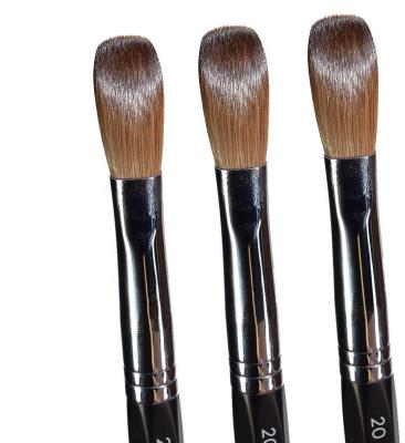 China Custom Logo 100% Pure Kolinsky Acrylic Nail Brushes with Wooden Petal Handles - 1oz and 2oz Packaging Options for sale