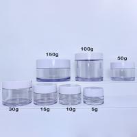 China Empty Powder Jars 5G 10G 15G 30G 50G 100G 150G Cosmetic Plastic PETG Jars With Custom Lid for sale