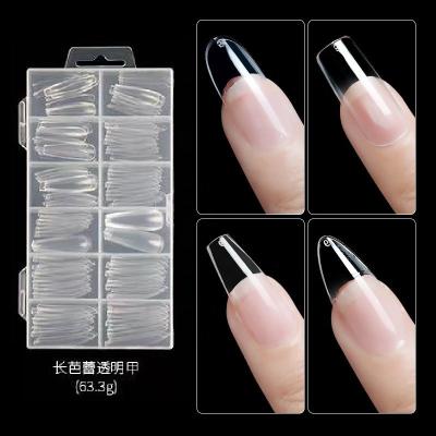 China Professional Nail Supplies Wholesale  Art Design False Nails Back Glue Press on Nail Tips Artificial Fingernails for sale