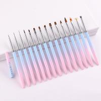 China Nail Art Brushes Gel Polish Painting Drawing Acrylic Brush Eco-friendly Kolinsky Acrylic Nail Brush for sale
