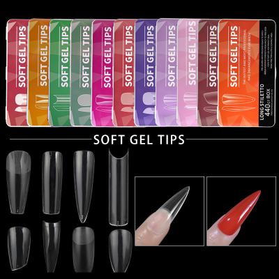China Wholesale High Quality Extension Matte Nail Tip More Styles Full Cover Soft Gel French Nail Tips for DIY for sale