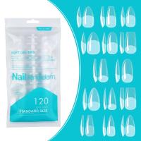 China Wholesale New Soft Gel X 120pcs 240pcs 550pcs 10sizes Nails Acrylic Nail Tips Almond Square Coffin Nail Tips for sale