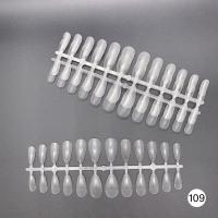 China 120PCS Long Coffin Square Clear Gel Half Full Cover Nail Tips Acrylic Half Matte Soft Gel Nail Tips for Extension for sale