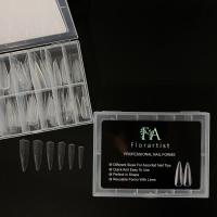 China Wholesale Custom logo Half Matte clear Soft Gel Nail Tip Artificial Fingernails Acrylic Full Cover Nail Tips for Extension for sale