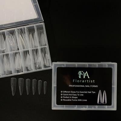 China Wholesale Custom logo Half Matte clear Soft Gel Nail Tip Artificial Fingernails Acrylic Full Cover Nail Tips for Extension for sale