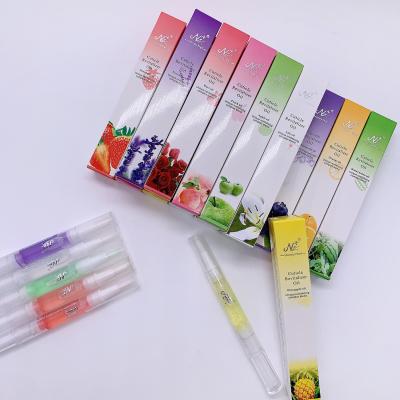 China Private Label Fruity Smell Nails Moist Cuticle Revitalizer Oil 15 Styles Soften Brush Nail Care Private Label Cuticle Oil Pen for sale