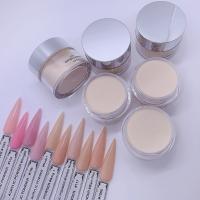China 12 Colors Nail Acrylic Powder Sets Nude Pink Color 3 in 1 Acrylic Powder Bulk for Nail Collection for sale