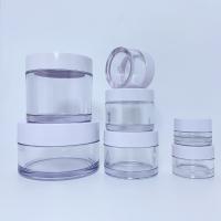 China Custom Logo Beauty Cream Double Wall PS/PET/PETG plastic Jar With Screw Cap Seal For acrylic powder for sale