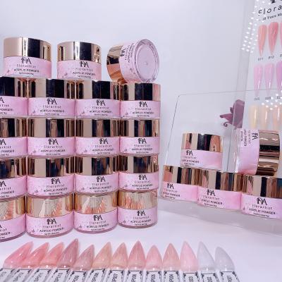 China 0.5oz Crystal Clear Jar Best Seller Wholesale Nail Dipping Pink Acrylic Powder with Private Logo for sale