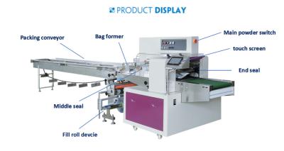 China Packing machine for food pillow bag fresh vegetable flow wraping machines TCZB-600X for sale
